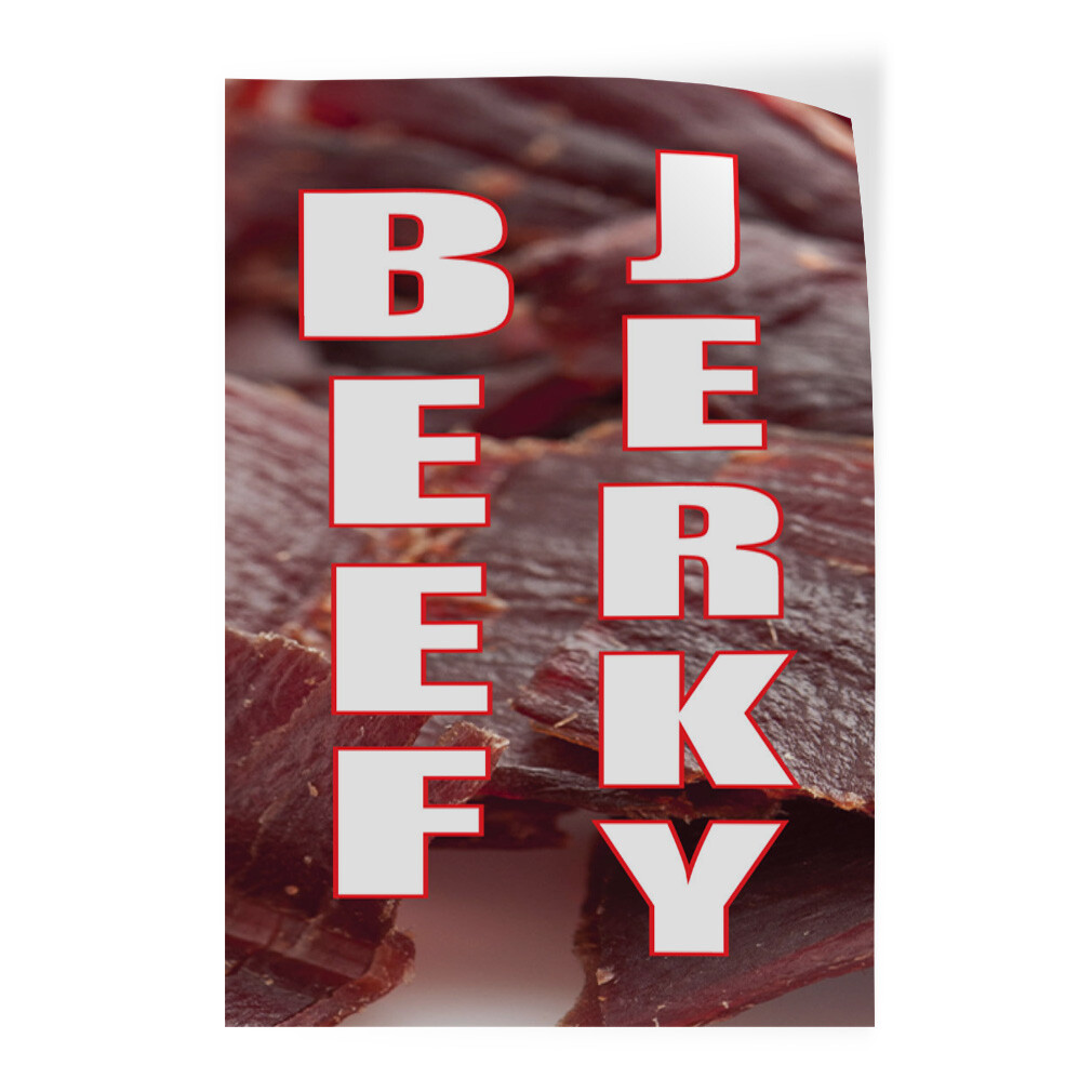 Door Decals Vertical Vinyl Stickers Beef Jerky Food Fair Restaurant ...