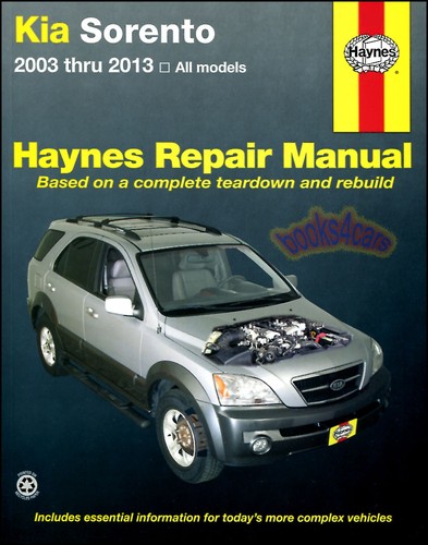 SORENTO KIA SHOP MANUAL SERVICE REPAIR BOOK HAYNES CHILTON WORKSHOP | eBay