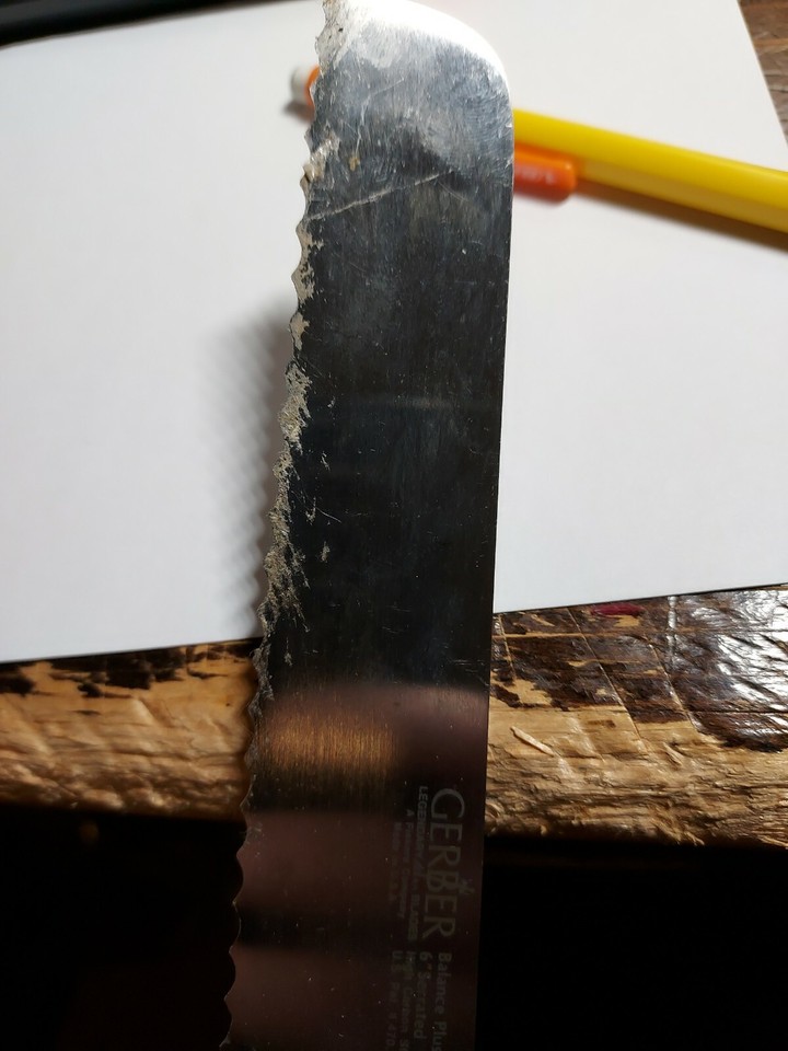 Gerber Balance Plus 6" Serrated Slicer High Carbon Stainless Steel Made ...