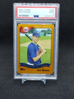 2002 Topps Joe Mauer Rookie Card - PSA 9 Mint - Future HOFer - Twins ...