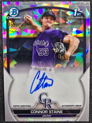 2023 Bowman Chrome 1st Atomic Refractor Auto /100 Connor Staine #CPA ...