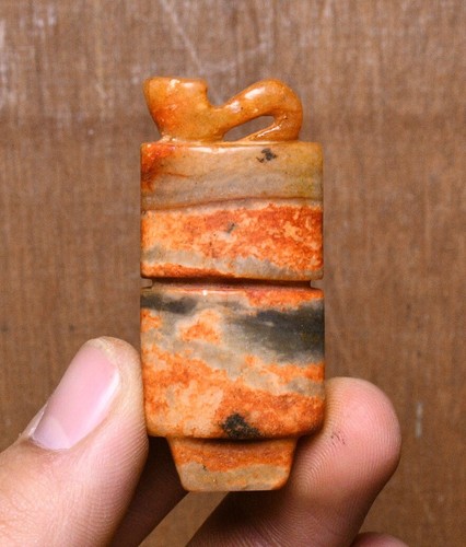 5CM Old Chinese Dynasty Natural Jade Carved Exorcism Amulet Token ...