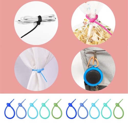 Multi Purpose Silicone Cable Fasteners Cable Clip Reusable Wire for ...