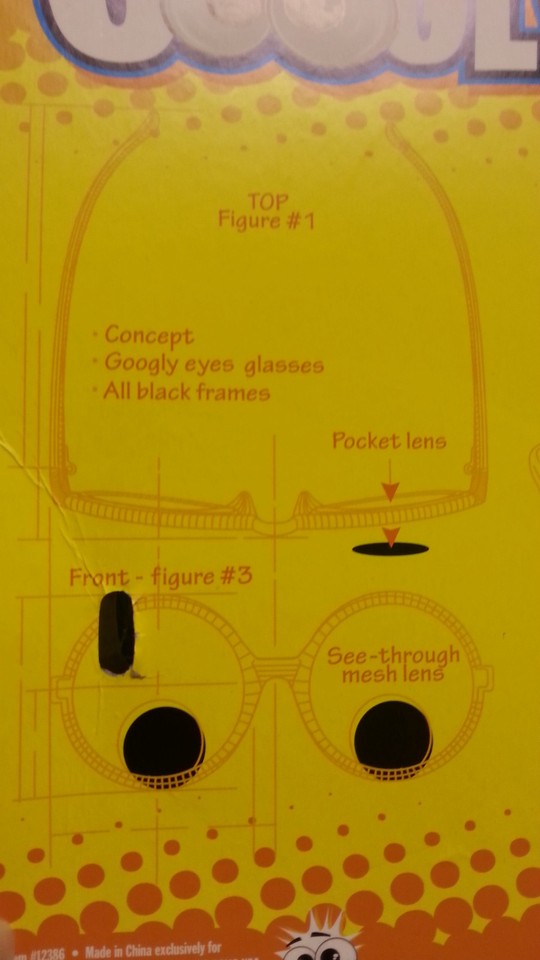 Googly Eyes Glasses - New in Package - the pupils move! - Novelty ...