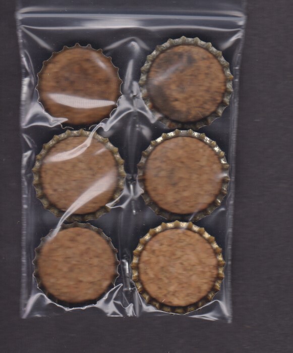 6 Older Cork Bk Soda Bottle Caps- Grapette Coca Cola Double Cola ...