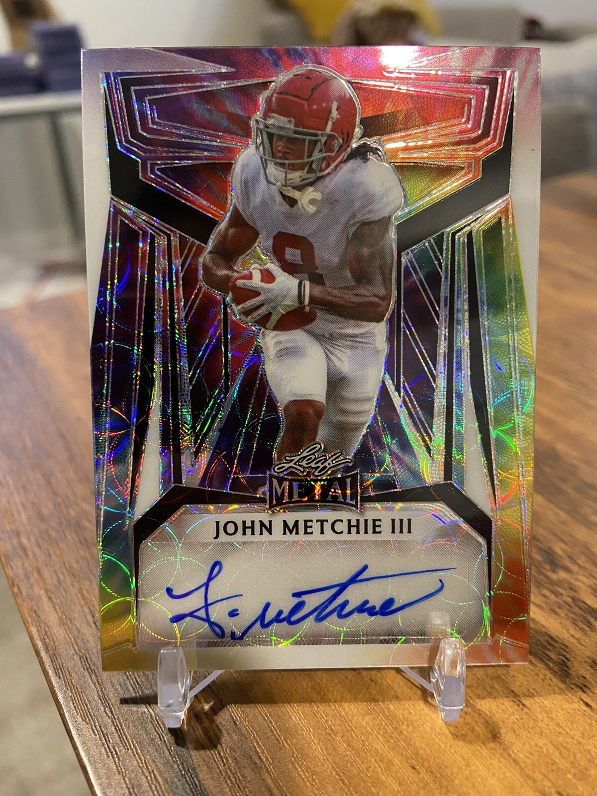 John Metchie III 2023 Leaf Metal Football Tie Dye Autograph Auto #/3 🔥📈 ...