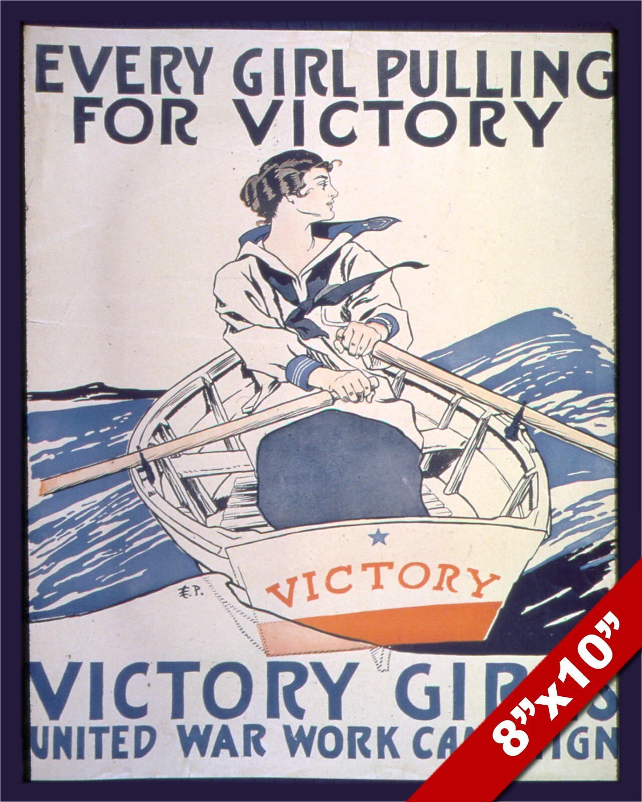 UNITED STATES WOMEN’S WAR EFFORT WWII PROPAGANDA POSTER REAL CANVAS ART ...