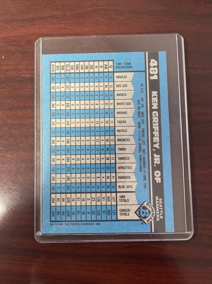 1990 Bowman Ken Griffey Jr #481 | eBay