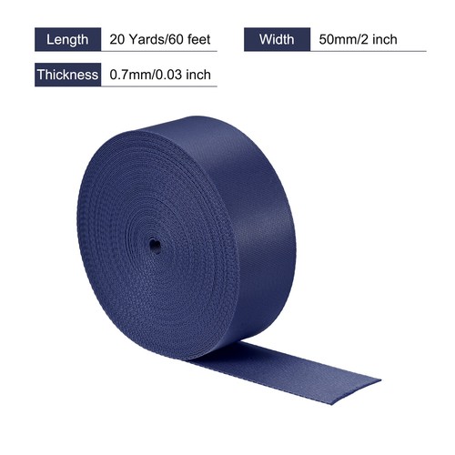 Flat Nylon Webbing Strap 2 Inch 20 Yards,Dark Blue FOR Backpack,Luggage ...