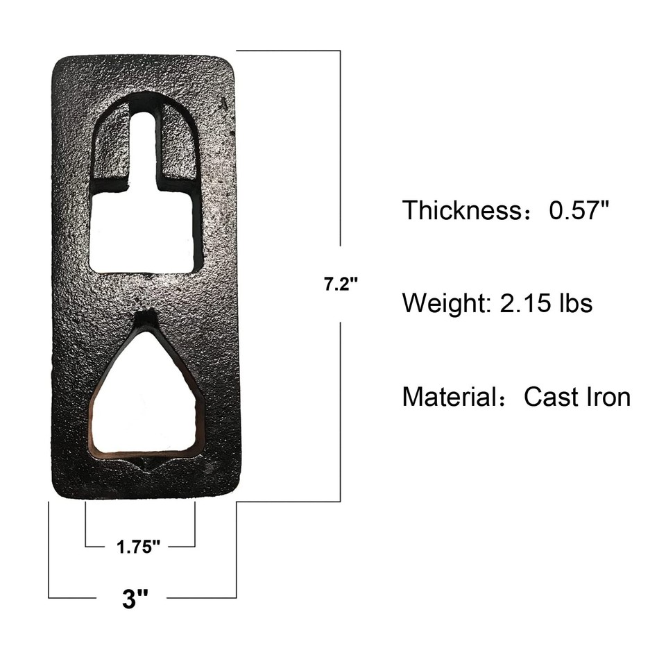 T Post Puller Plate - Cast Iron Heavy-Duty Steel - Farm & Garden ...
