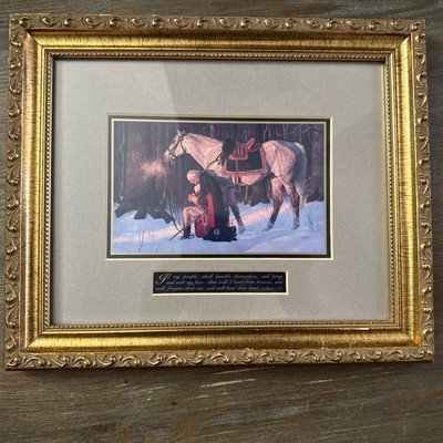 "THE PRAYER AT VALLEY FORGE" by Arnold Friberg , Custom Framed Quality ...