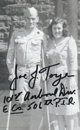 Signed photo S/Sgt. Joseph J. Toye, 506th P.I.R. "Band of Brothers" | eBay
