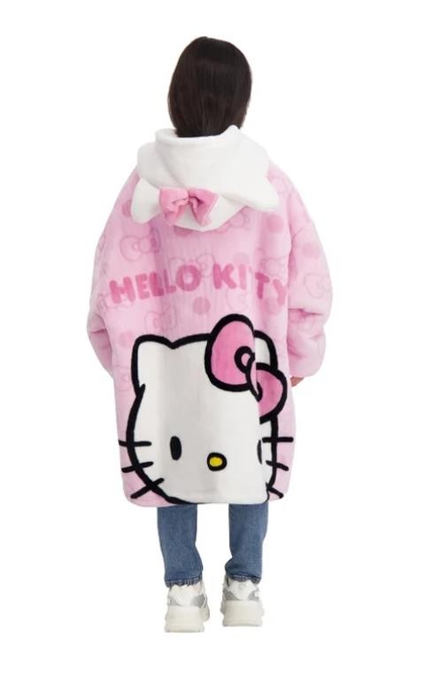 Hello Kitty Boys Girls Wayy Big Hoodie Pink Multicolor Character Kids ...