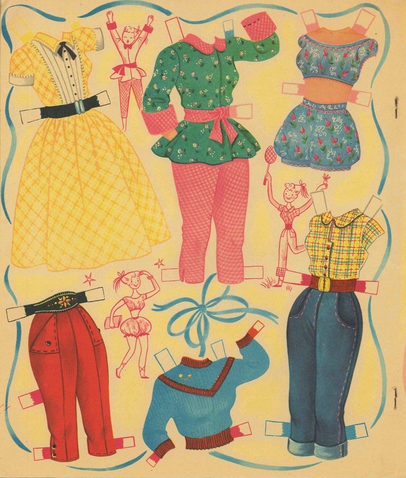 VINTAGE UNCUT 1943 HI GALS PAPER DOLLS HD~LASER ORG SZ REPRODUCTION~LO ...