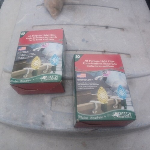 2x Adams All Purpose Light Clips Events Holidays Christmas 50ct Made in ...