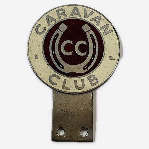 Vintage Enamel Caravan Club CC Car Grill Badge | eBay
