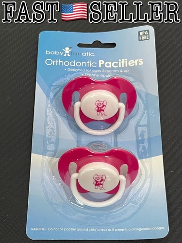 NCAA Alabama Crimson Tide Baby Orthodontic Pacifiers, Pink/White, 2 ...
