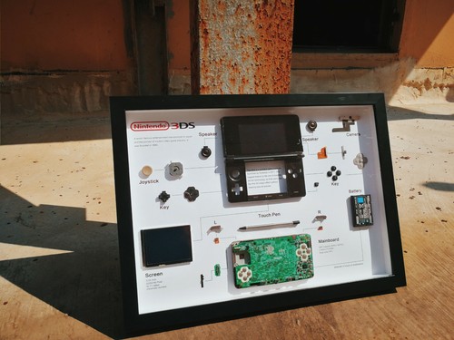 Disassembled 3Ds Teardown With Frame, Deconstructed Game Device 3Ds ...