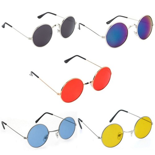 Unisex Round Sunglasses Multicolor Frame, Multicolor Lens (Medium ...
