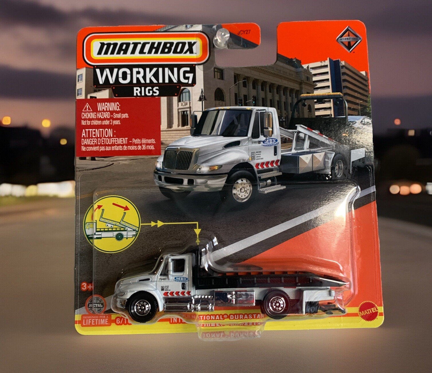 Matchbox Working Rigs International Durastar 4400 Flatbed Hauler White ...