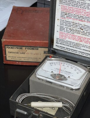 Vintage EDL Pocket-Probe Pyrometer Model NMP -50 to 300 F Original Box ...
