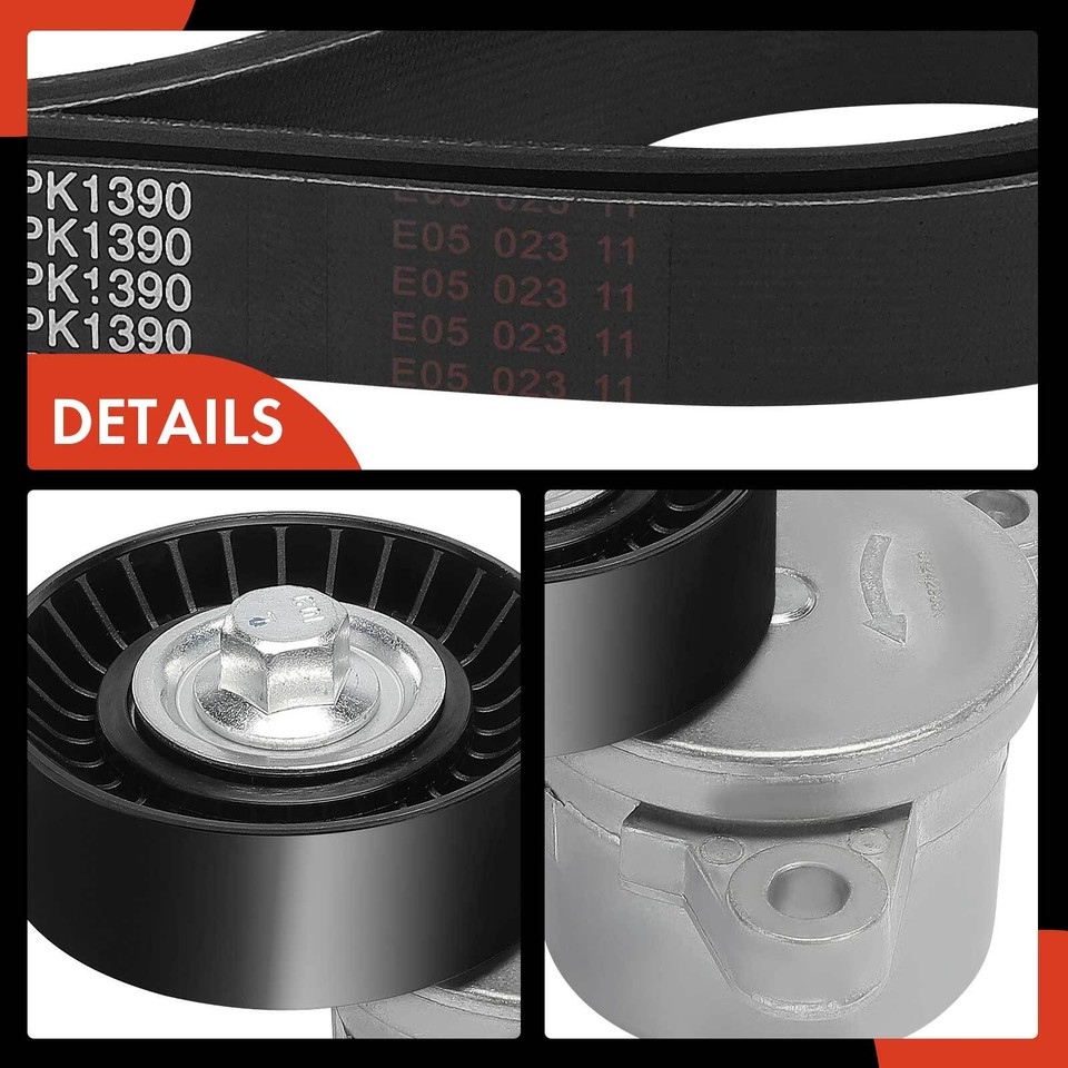 3Pcs Serpentine Belt Drive Component Kit for Ford F-150 11-17 Mustang ...