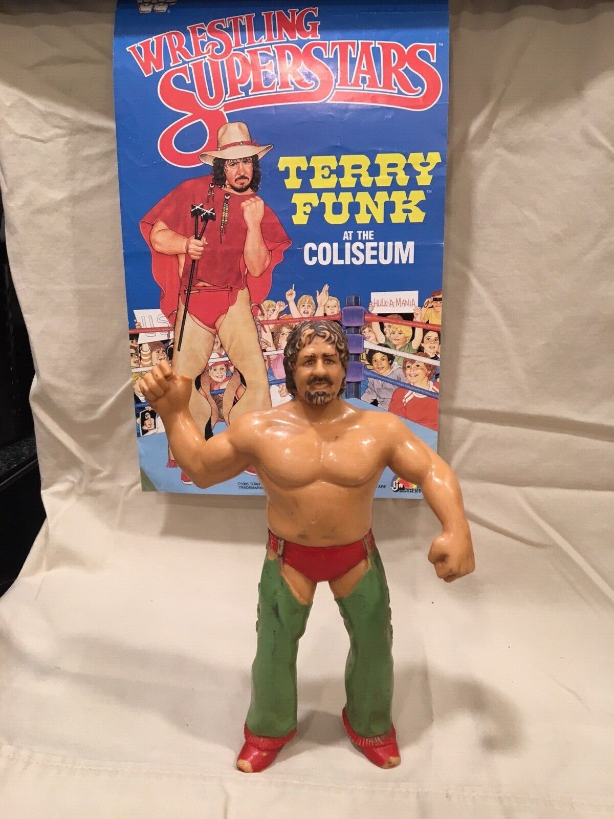 Vintage 1986 LJN VTG Terry Funk WWF WWE Wrestling Wrestler w/Poster | eBay