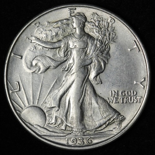 1936-D Walking Liberty Silver Half Dollar AU+ E348 WKEK | eBay