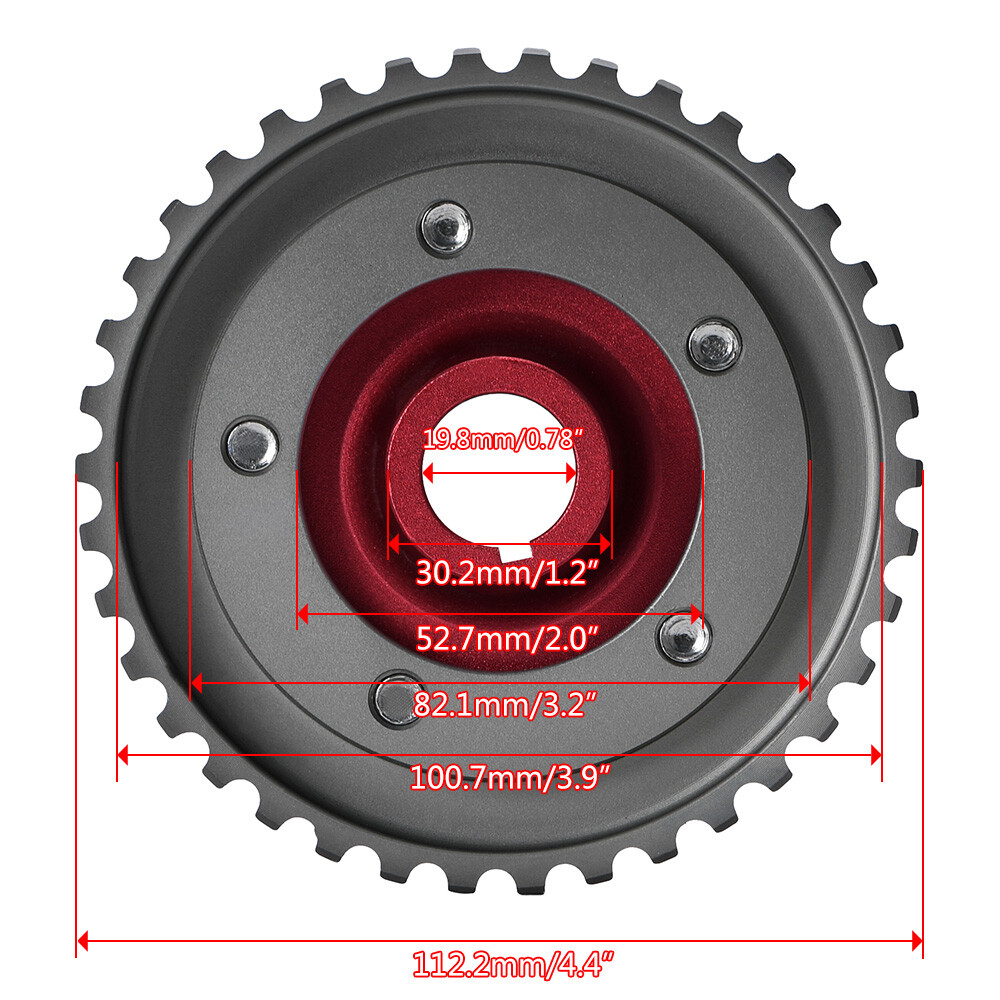 Black Adjustable Timing Gear Cam Pulley Pully Fit For Honda Civic CRX ...