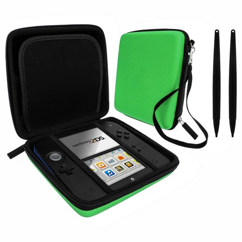 Case for Nintendo 2DS with XL stylus protective eva storage - Green ...
