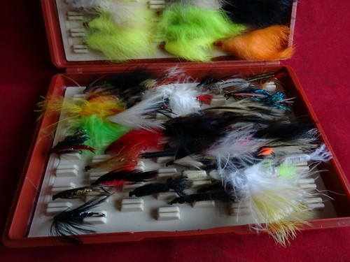 A GOOD FOX BOX FLY BOX WITH GOOD COLLECTION OF LURES/FLIES | eBay