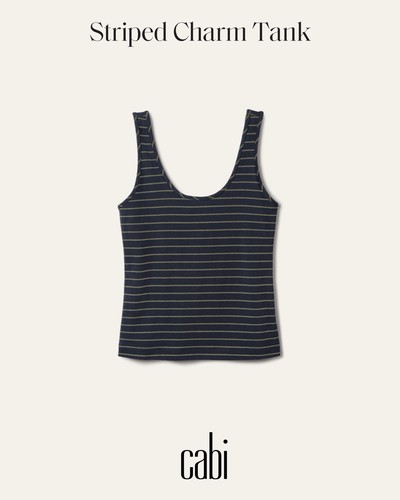 Cabi Fall 2025 Striped Charm Tank Size Medium NWT Retail $49 | eBay