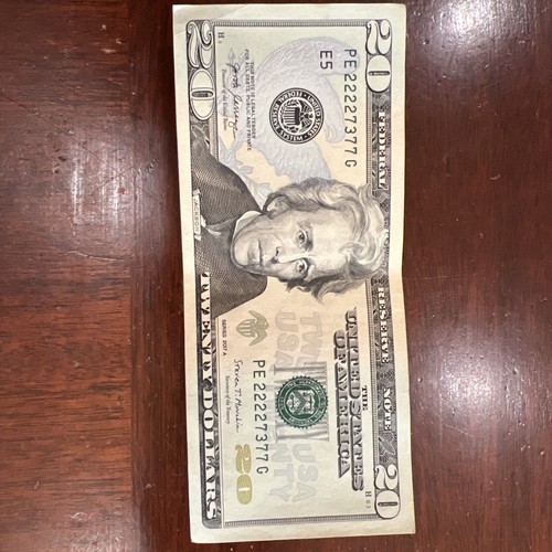 RARE - 2017A $20 Dollar Bill -Fancy Serial Number Unique Digits High ...