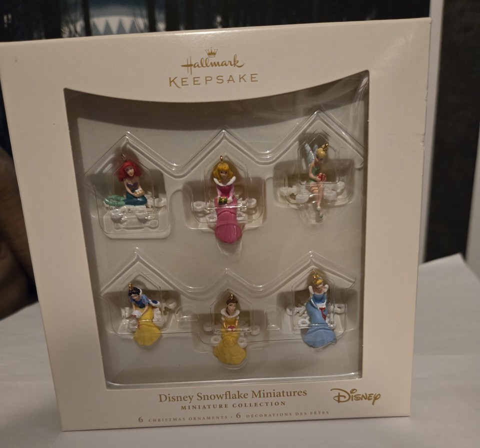 Disney Princess Snowflake Miniatures Hallmark Christmas Keepsake ...