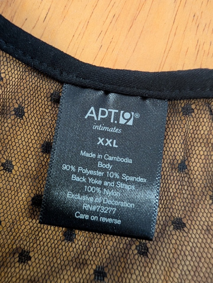 APT 9 INTIMATES Babydoll Nightgown Chemise NWT XXL Lace back yoke ...