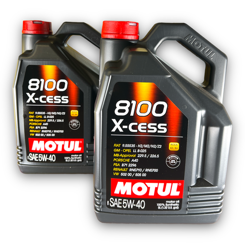 2x5 Liter Motul 8100 X-Cess 5W40 Motoröl VW 502.00 505.00 229.5 Fiat 5W ...