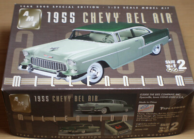 AMT Ertl 1/25 scale 1955 Chevrolet Bel Air Complete Unbuilt Model Kit ...