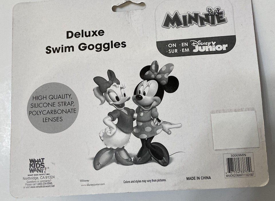 Disney Junior Minnie Deluxe Swim Goggles High quality silicone strap ...