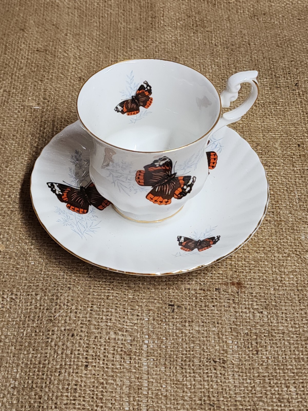 Vintage Royal Dover China Tea Cup & Saucer Butterfly | eBay