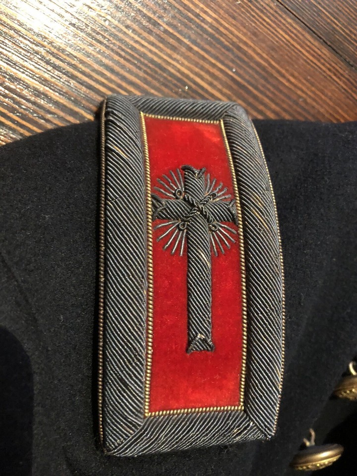 Vtg Masonic Knights Templar Free Mason Wool Tunic Coat 1909 Antique ...