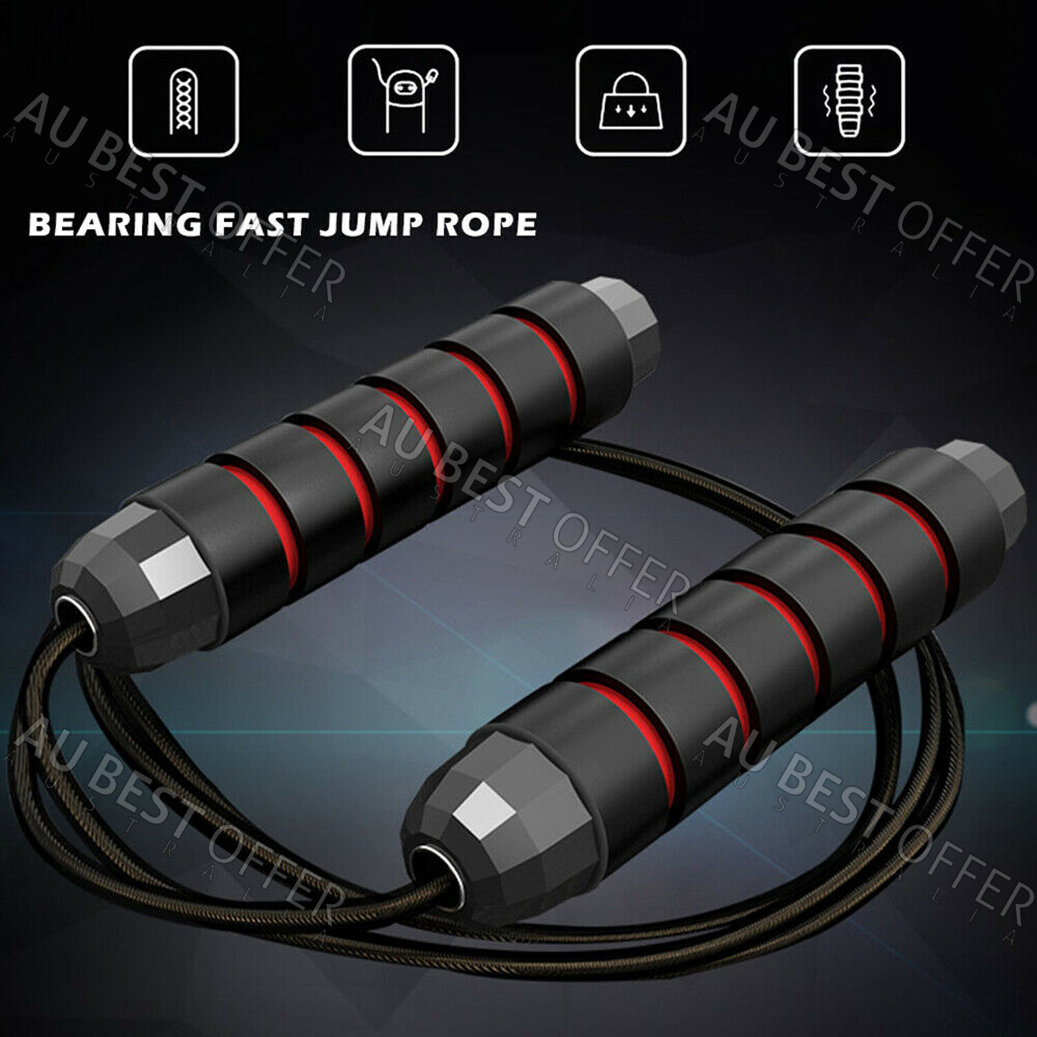 MMA Boxing Speed Cardio Gym Excercise Fitness Skipping Jump PVC Rope ...