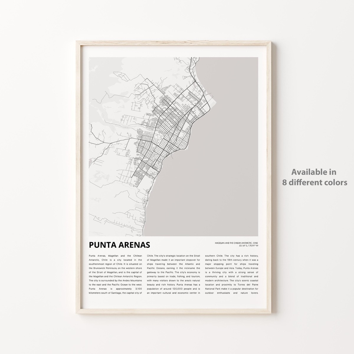 Punta Arenas Map Elevation Of Punta Arenas,Chile Elevation Map,