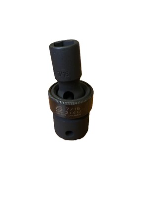 Sunex 214U 7/16" 1/2" Drive 6 Point Universal Shallow Impact Socket ...