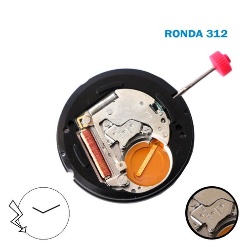 RONDA 312 SWISS🇨🇭 Made Quartz Movement , 2 Hands. | eBay