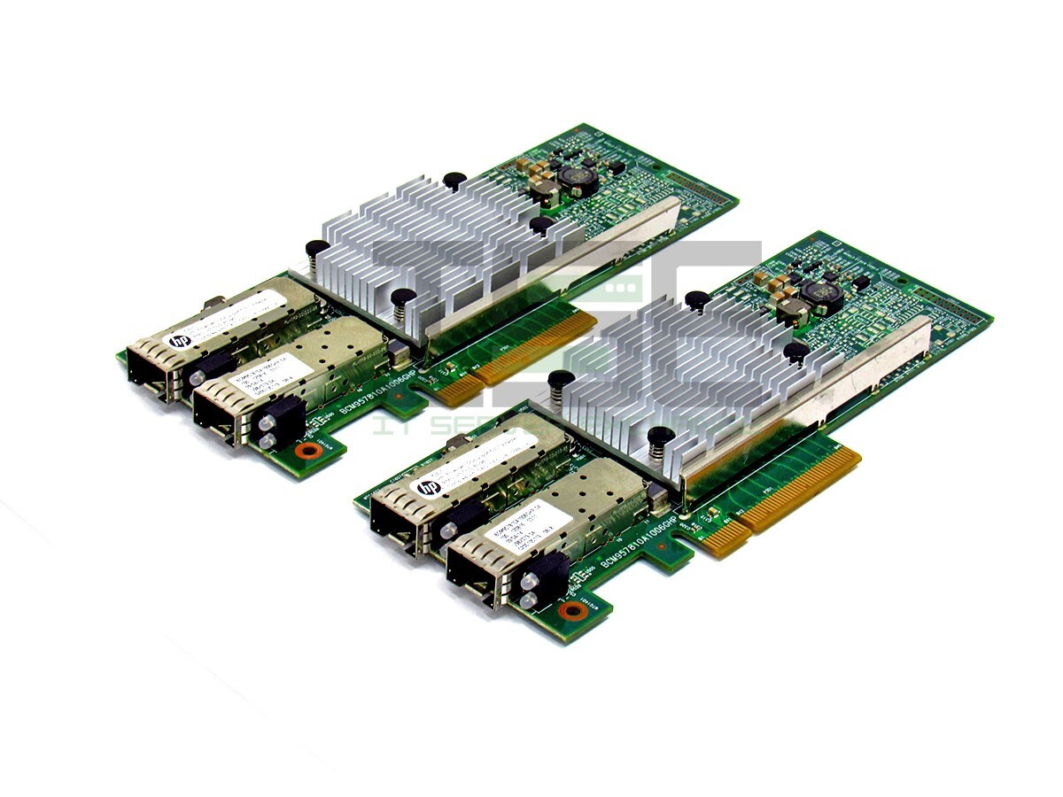 Lot of 2 HP 652501-001 10GbE Dual Port 530SFP+ Ethernet Adapter (NO ...