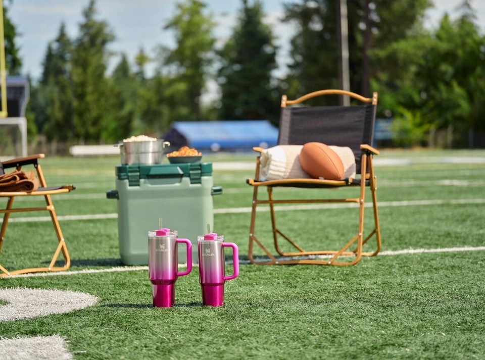 STANLEY CUP 40 oz QUENCHER TUMBLER CAMELIA GRADIENT HOT PINK OMBRE NEW ...