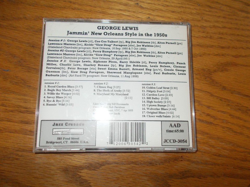 GEORGE LEWIS - JAMMIN' IN THE '50S CD 712006305422| eBay
