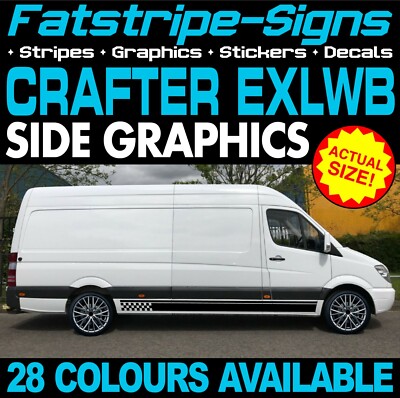 to fit VW CRAFTER EXLWB GRAPHICS STICKERS STRIPES DECALS CAMPER VAN ...