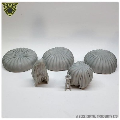 WW2 Parachute Scatter - Opened for 28mm Bolt action, flames of war D ...
