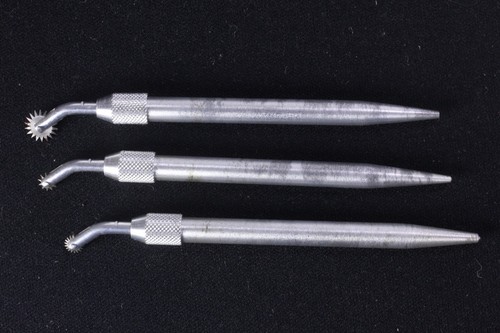 3 Metal Leather Working Pattern Tracers Hand Tools Tracing Wheel Stitch ...